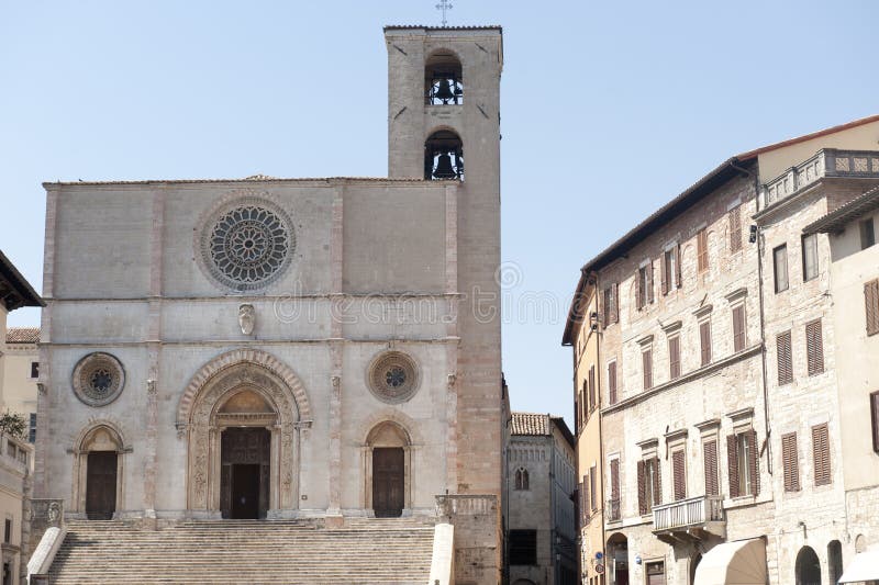 Duomo di Todi stock image. Image of cathedral, city, blue - 23133177