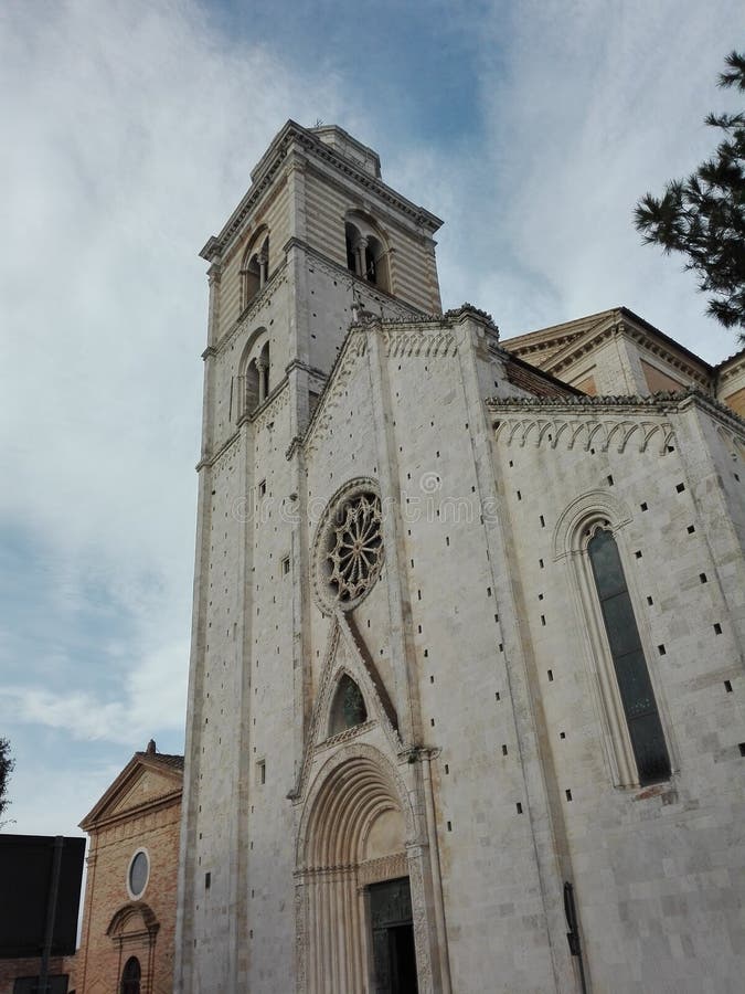 Duomo in Fermo stock image. Image of alto, duomo, italy - 69292055