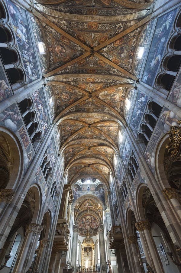 Duomo of Parma, interior stock photo. Image of religion - 24309602