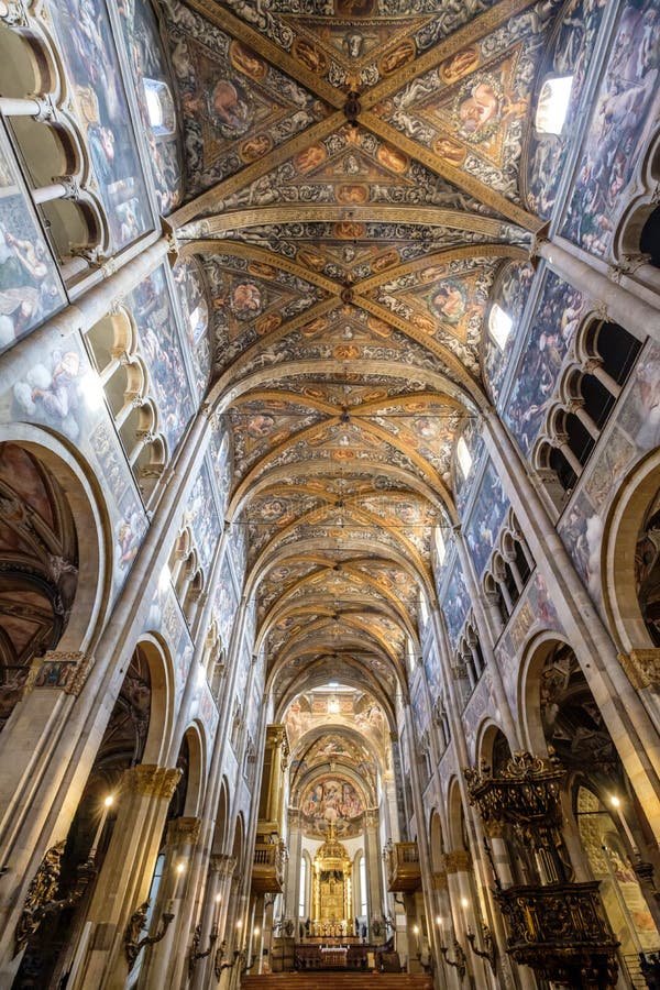 Duomo of Parma, Interior. Italy, Emilia Region Editorial Image - Image ...