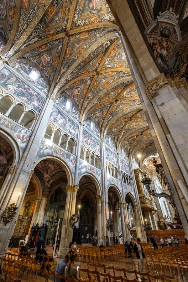 Duomo of Parma, Interior. Italy, Emilia Region Editorial Photography ...