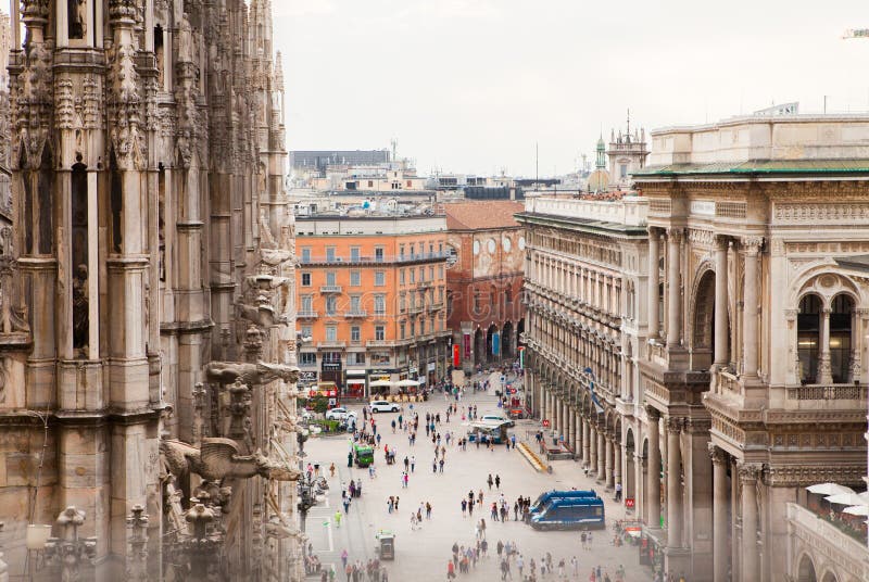 Duomo Square Decorated with the Christmas Tree and View on the Duomo in ...