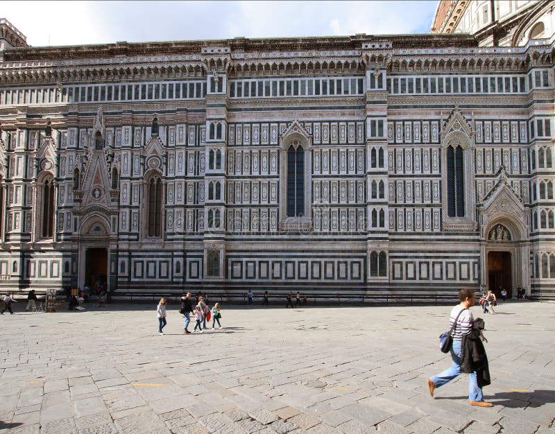 Duomo and the Square in Florence. Editorial Image - Image of cathedral ...