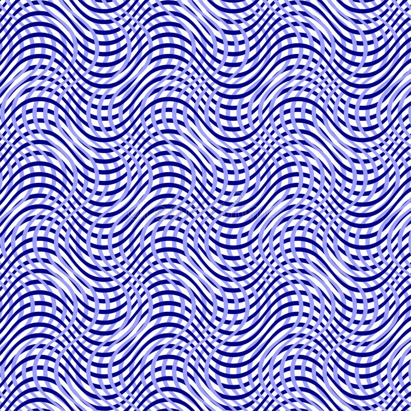 Duotone, 2-color Geometric Pattern of Dense Wavy Lattice, Grid ...