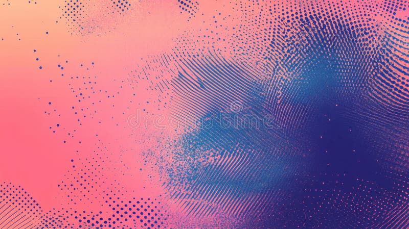 Duotone Halftone Texture Pattern in Synthwave Gradient Design Stock ...