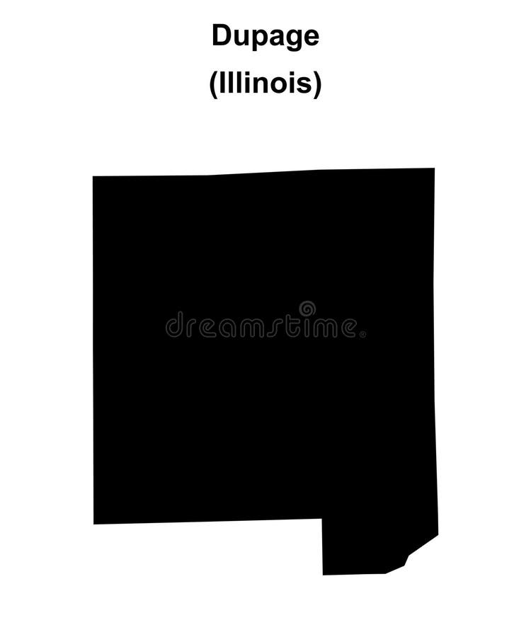 Dupage outline map stock vector. Illustration of region - 360779553