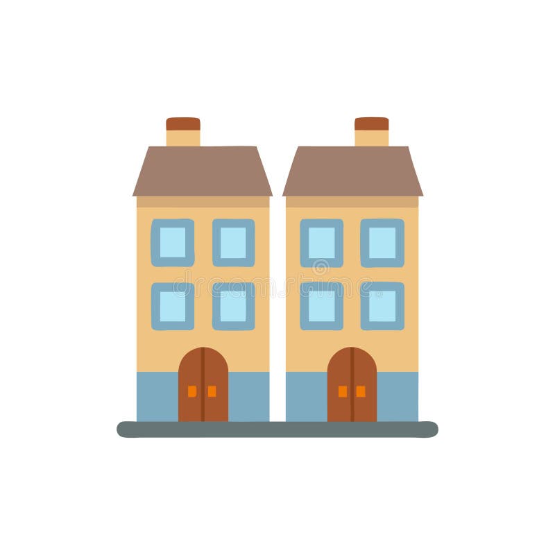 Duplex Icon for Modern Housing Stock Image - Illustration of property ...