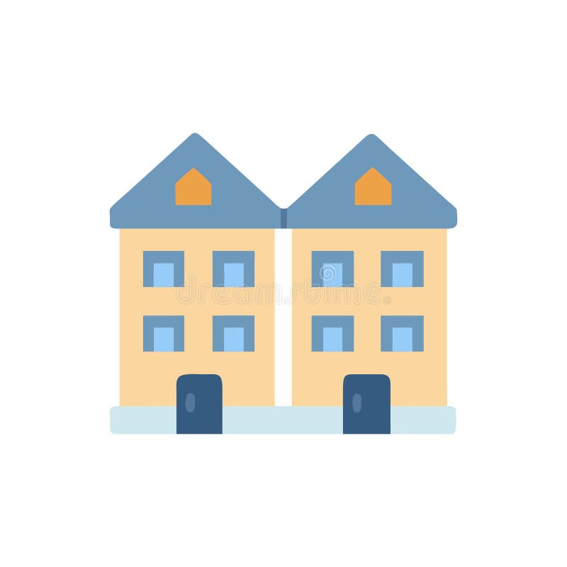 Duplex Icon for Residential Design Stock Photo - Illustration of ...