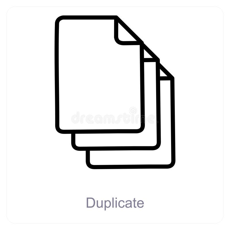 Duplicate and Copy Icon Concept Stock Vector - Illustration of vector ...