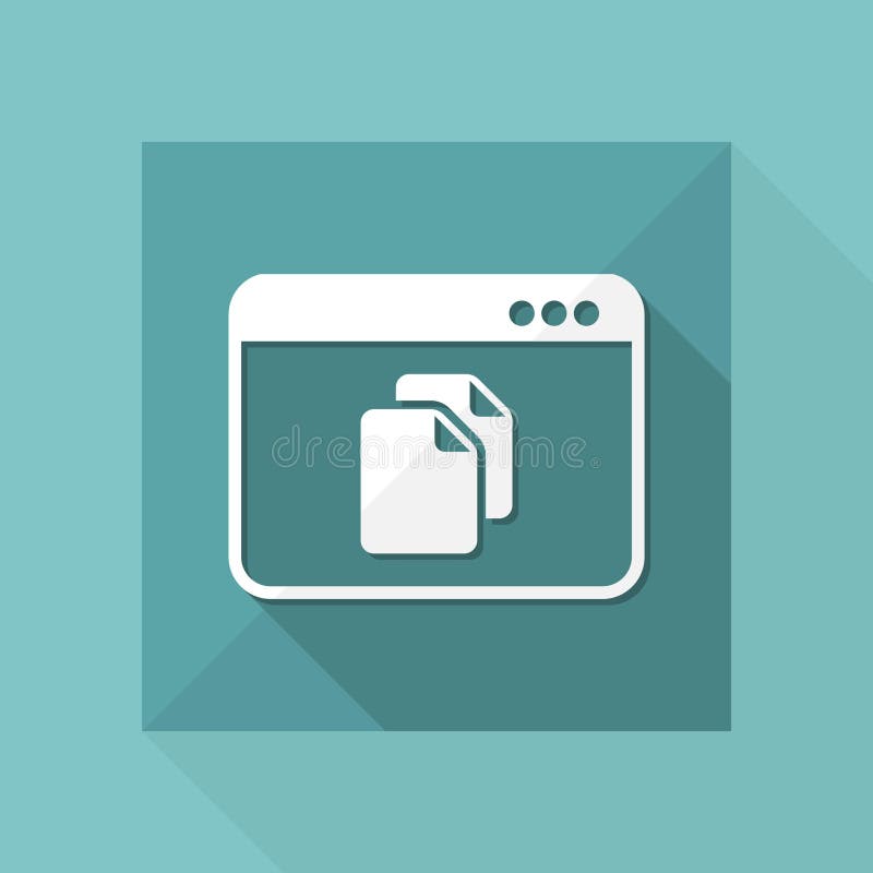 Duplicate File Symbol Concept. Flat and Isolated Eps Illu Stock Vector ...