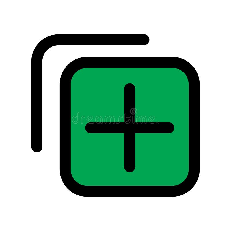 Duplicate Icon Line Isolated on White Background. Black Flat Thin Icon ...