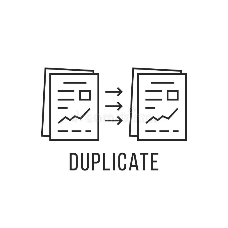 Duplicate New Document Like Copy File Stock Vector - Illustration of ...