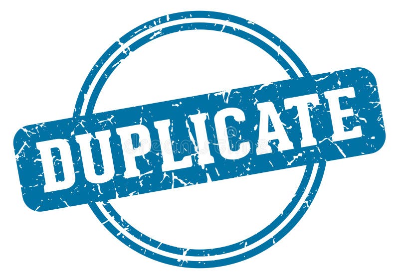 Duplicate stamp stock illustration. Illustration of blue - 352608557