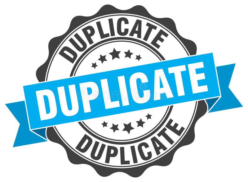 Duplicate Seal Stock Illustrations – 752 Duplicate Seal Stock ...