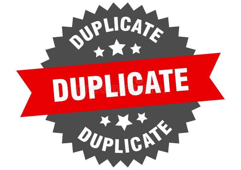 Duplicate Sign Stock Illustrations – 2,432 Duplicate Sign Stock ...