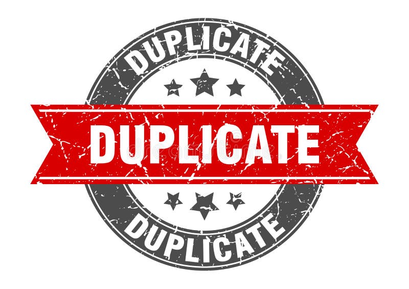 Duplicate stamp stock vector. Illustration of band, insignia - 196542393