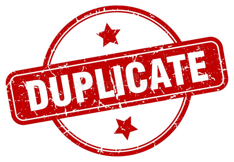 Duplicate Stamp. Duplicate Round Grunge Sign Stock Vector ...