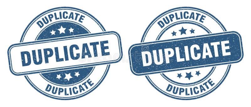 Duplicate Stamp. Duplicate Label. Round Grunge Sign Stock Vector ...
