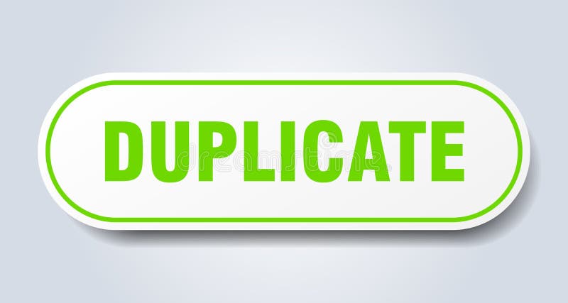 Duplicate sticker. stock vector. Illustration of template - 197143610