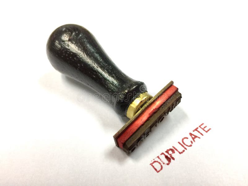 Duplicate Text Rubber Stamp Stock Photo - Image of mark, identity: 95563930