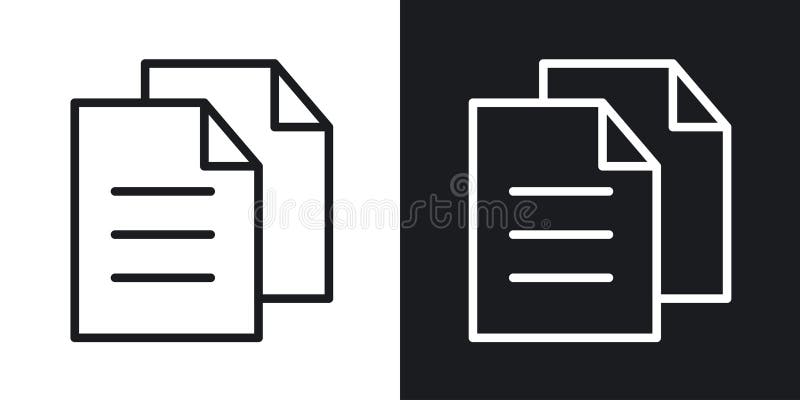 Duplicate vecor icon set stock vector. Illustration of notepad - 340495063