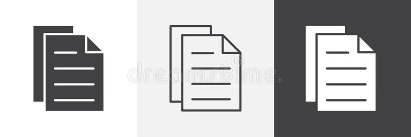 Duplicate vecor icon set stock vector. Illustration of logo - 340693597