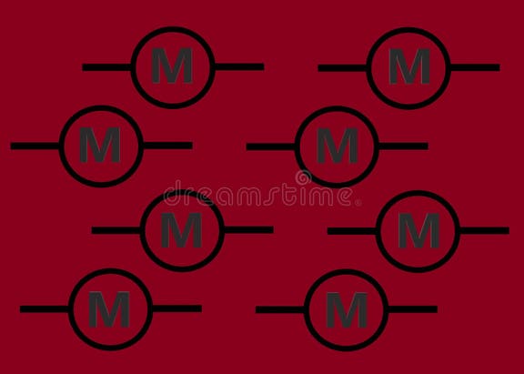 Duplicates of the Electrical Electronic Symbol of the Motor Component ...