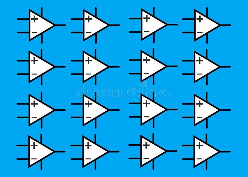 Duplicates of an Electrical Electronic Symbol of an Operational ...
