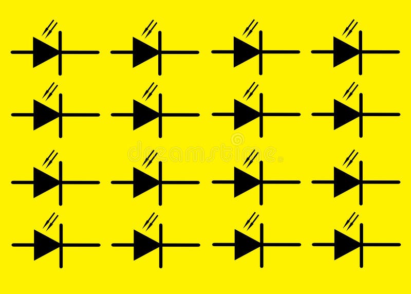 Duplicates of an Electrical Electronic Symbol Sign of a Photodiode ...