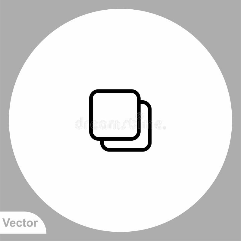 Duplication Vector Icon Sign Symbol Stock Illustration - Illustration ...