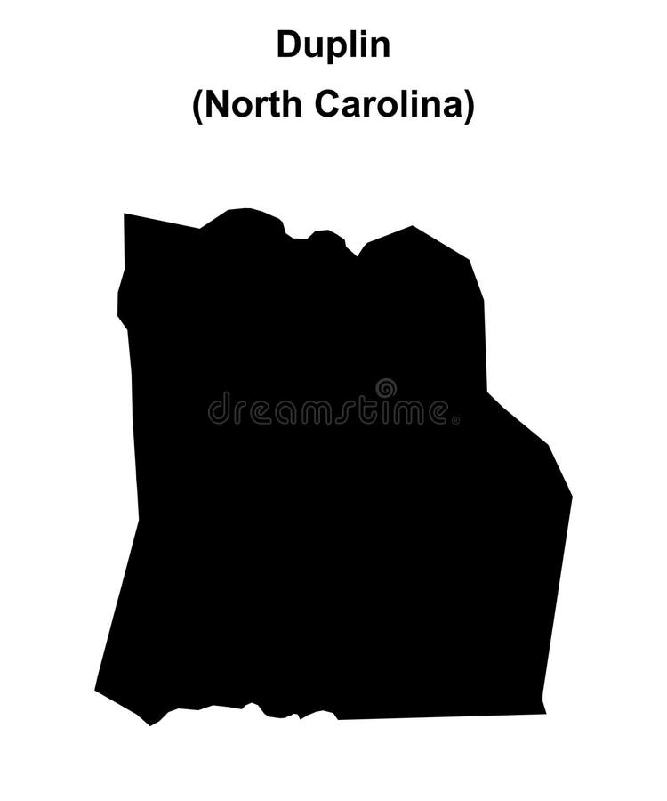 Duplin outline map stock vector. Illustration of design - 357460286