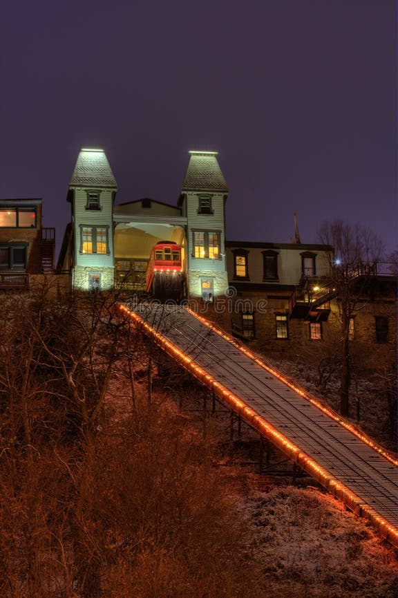 Duquesne Incline stock photo. Image of snow, historical - 7865672