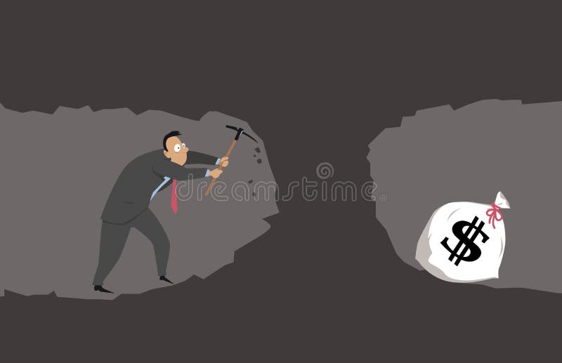 Dur labeur illustration de vecteur. Illustration du persévérance - 80349871