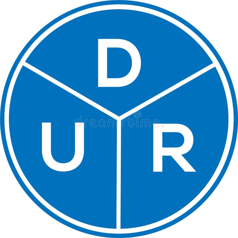 DUR Letter Logo Design on White Background. DUR Creative Circle Letter ...
