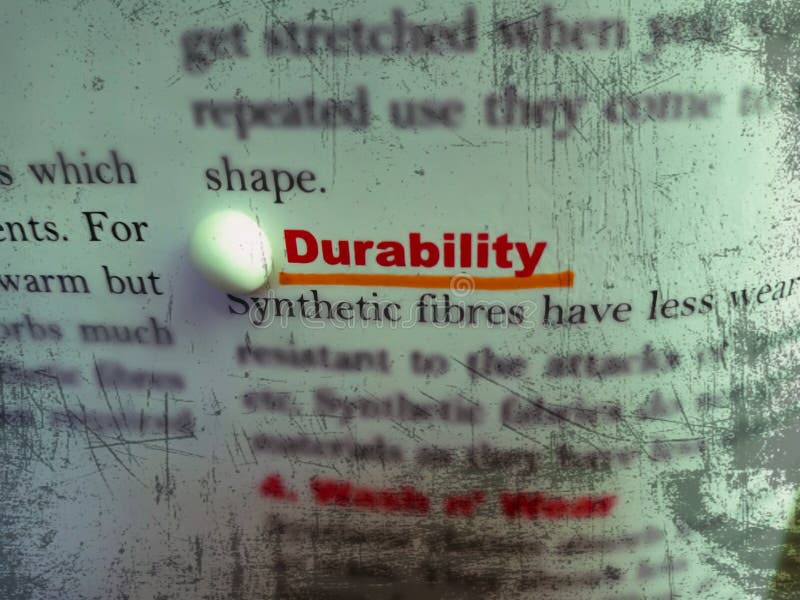 Durability Science Related Terminology Displayed on White Paper ...