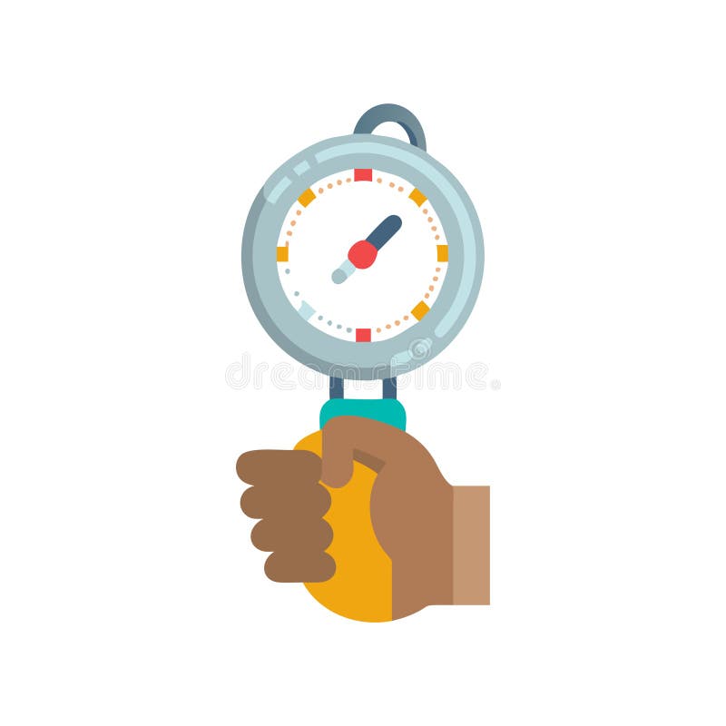 Durable Hand Dynamometer for Strength Testing Stock Illustration ...