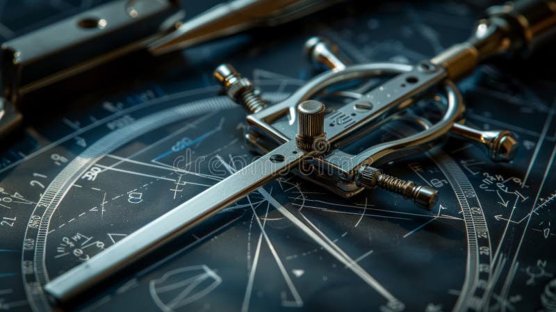 Durable Metal Compasses for Advanced Use Stock Illustration ...