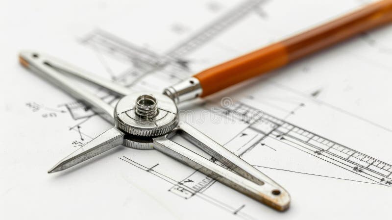 Metal Compasses for Use in Drawing Work and Geometry Lessons Stock ...