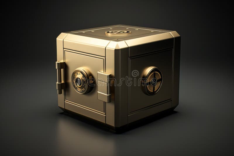 Durable Metallic Safe Box Lock. Generate Ai Stock Illustration ...