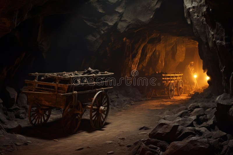 Durable Mining Cart. Generate Ai Stock Photo - Image of mining ...