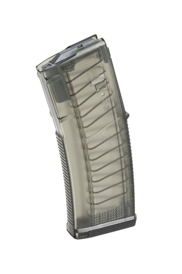 A Durable Polymer Magazine for 5.56x45mm Ammunition, with a Transparent ...