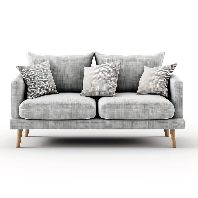 A Durable Sofa with a White Background Stock Illustration ...