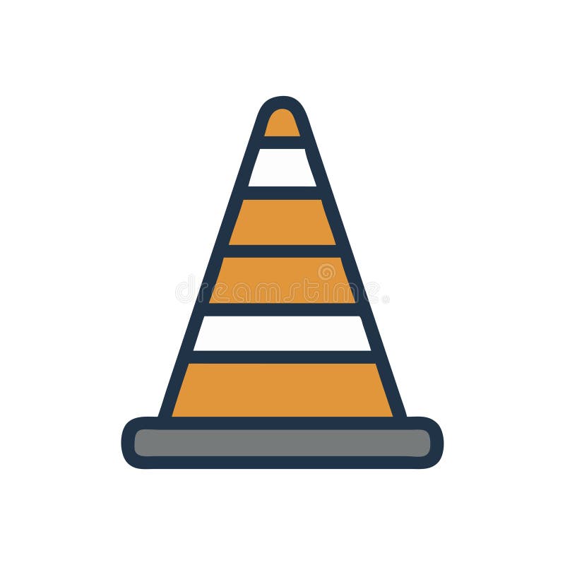 Durable Traffic Cone Design for Road Safety Stock Illustration ...