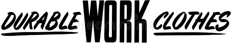 Durable Work Clothes stock vector. Illustration of graphics - 42097925