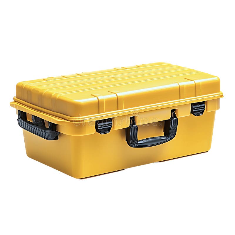 Yellow Plastic Storage Case Container Box Tool Hard Carry Stock ...