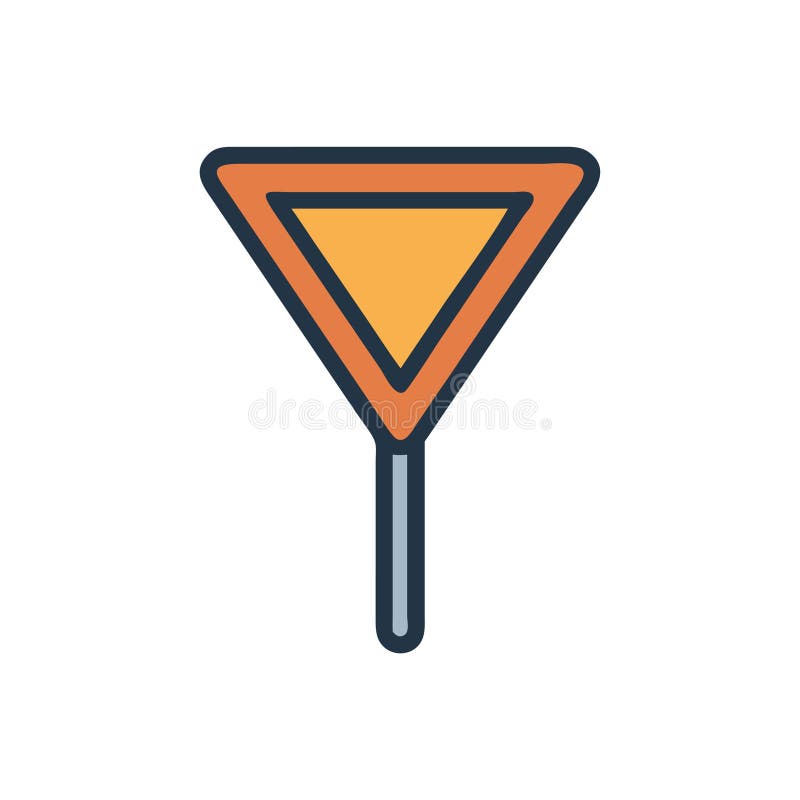 Durable Yield Sign Design for Road Conditions Stock Illustration ...