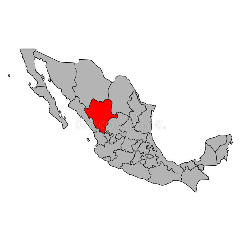 Durango De México Mapa Forma Viaje Web Concepto Icono Vector ...