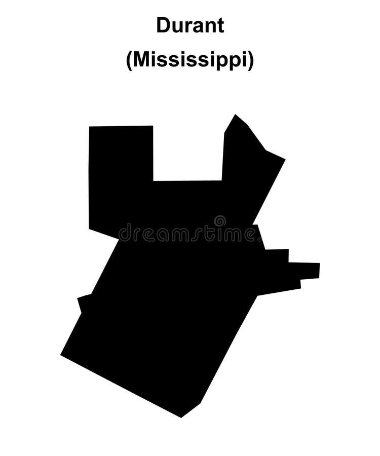 Durant outline map stock vector. Illustration of city - 387461592