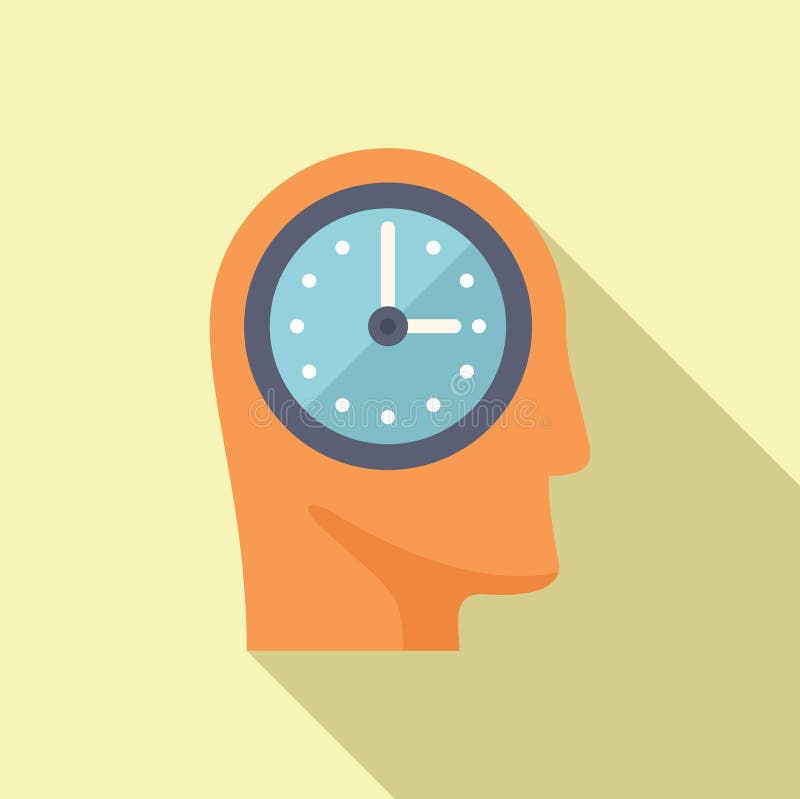 Duration Human Mind Icon Flat Vector. Plan Life Timer Stock Vector ...