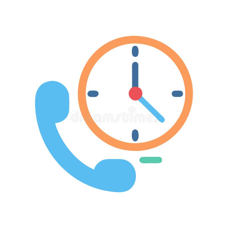 Call Duration Icon, Call Waiting, Time. Vector Stock Illustration ...